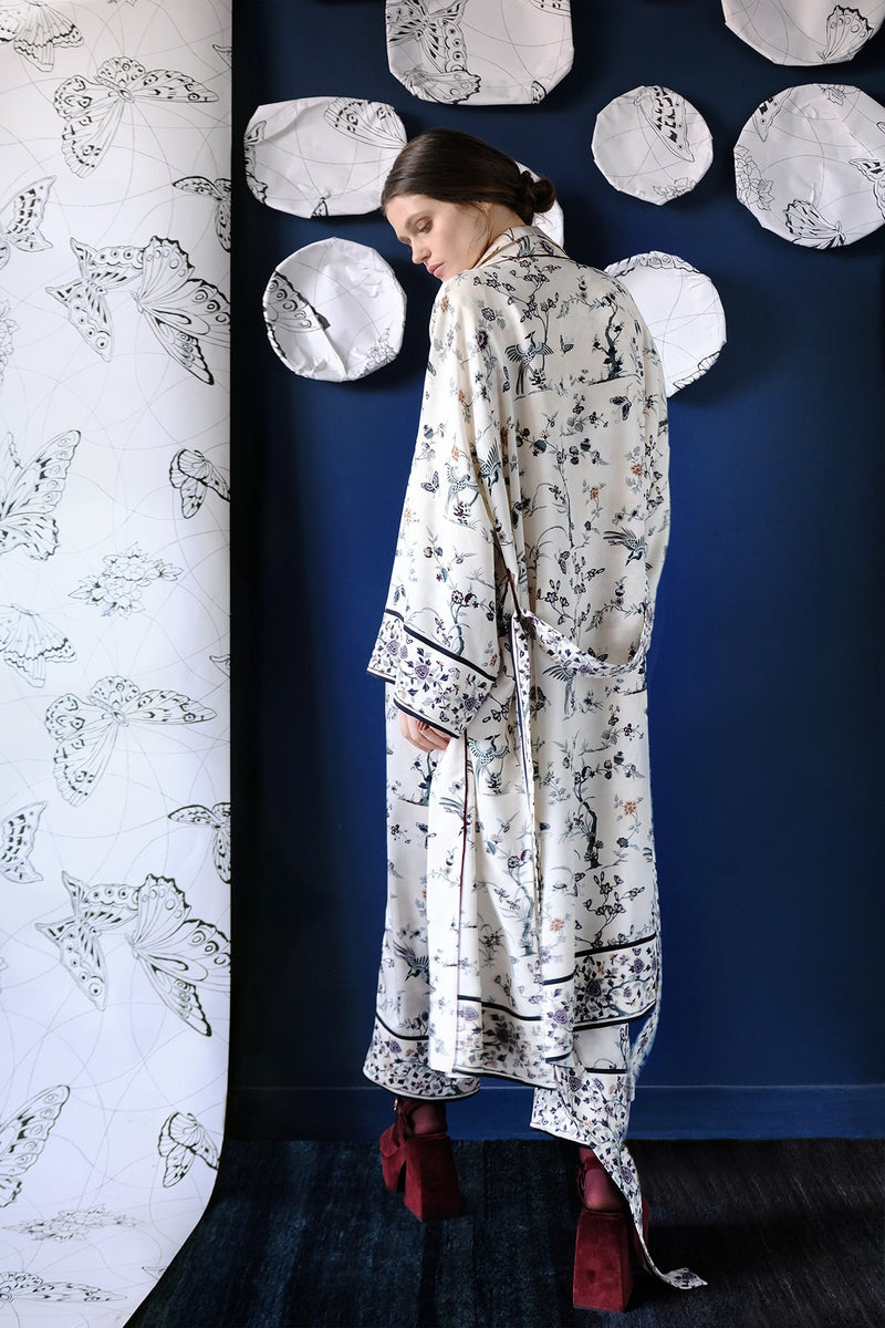 Mimi Thorisson Capsule Collection Kimono in Ivory – Morpho + Luna